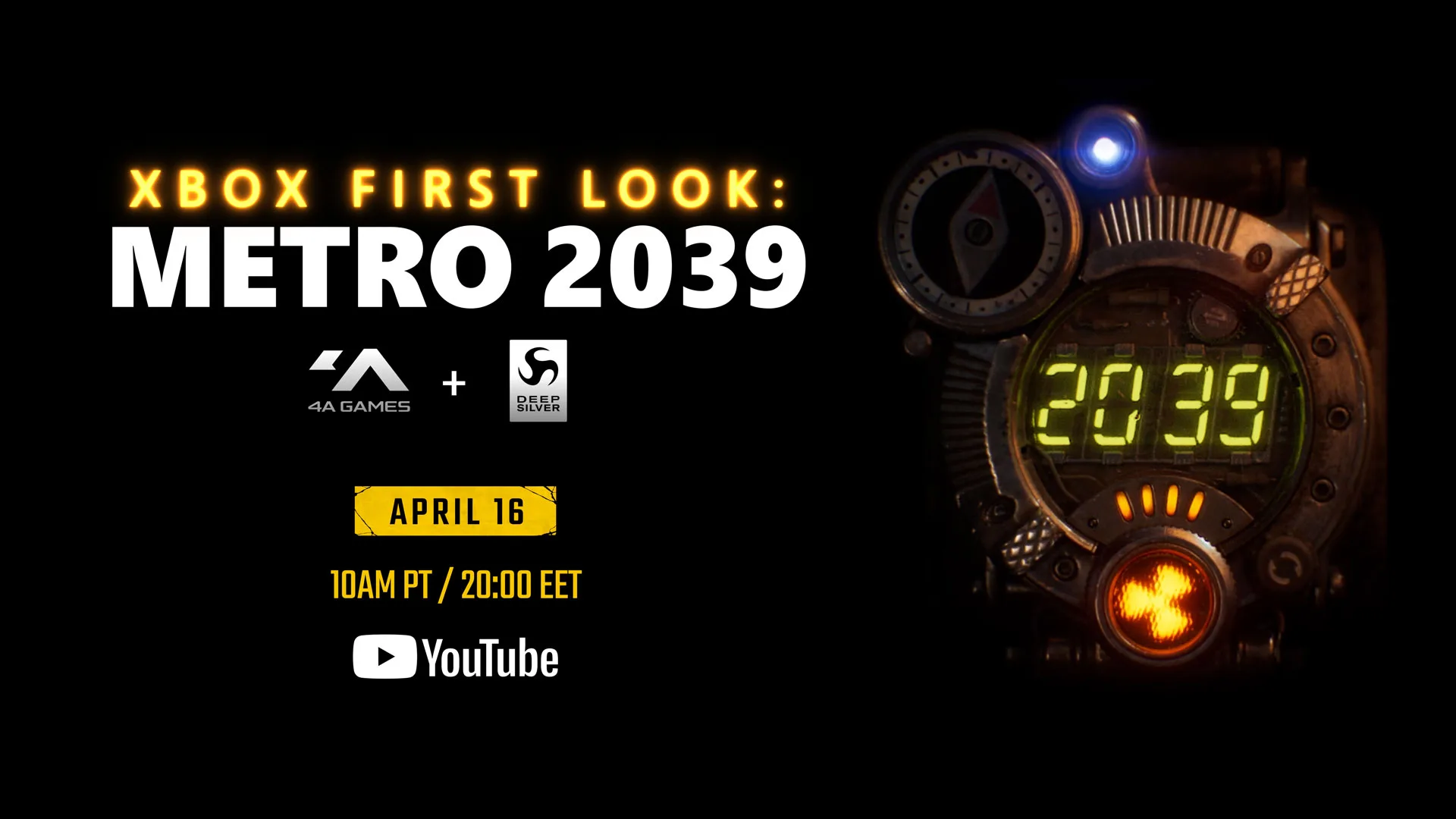 Tune in on Thursday for Xbox First Look: Metro 2039 - Ailona Lab: The ...